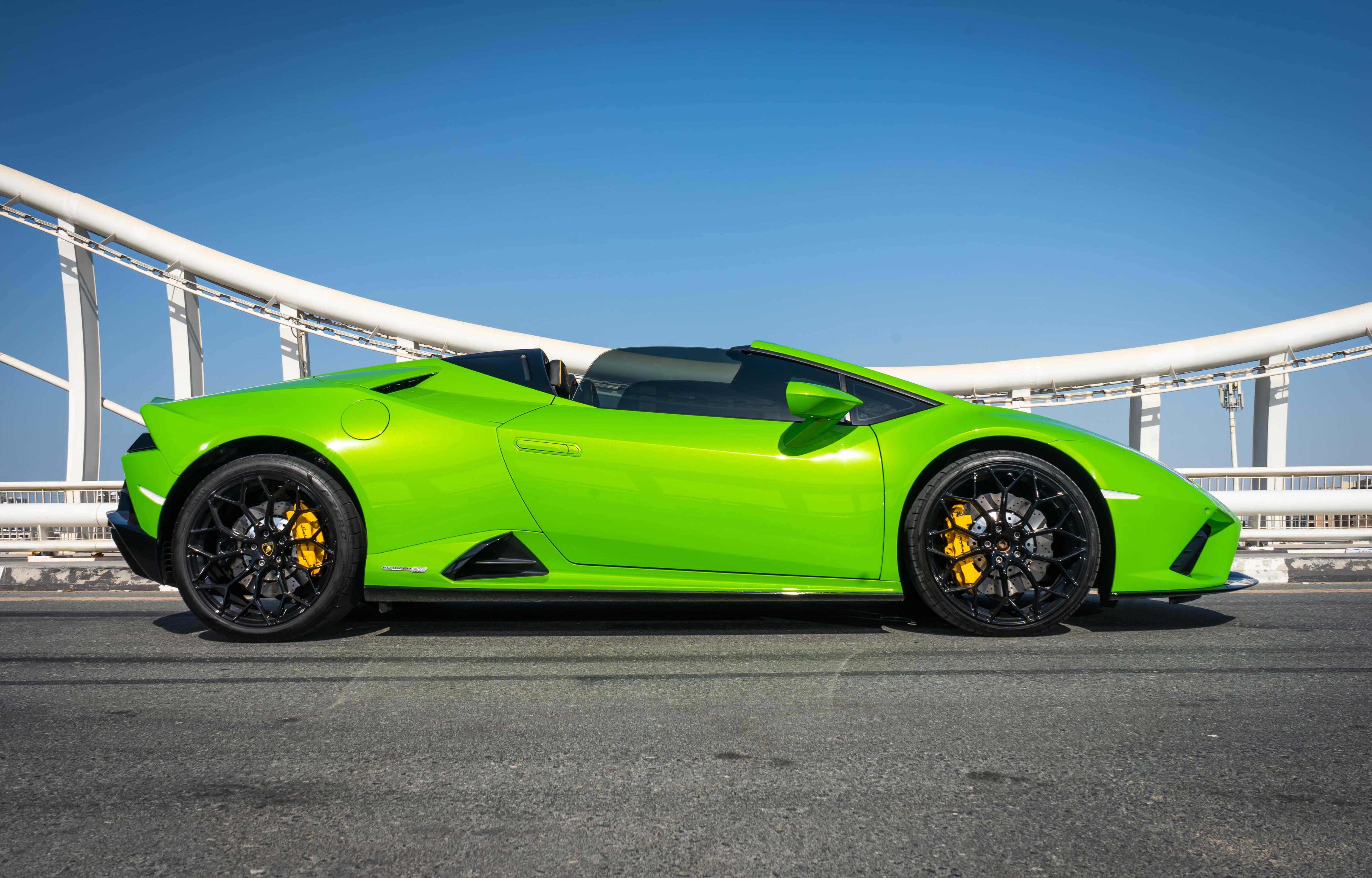 LAMBORGHINI HURACAN EVO SPYDER GREEN + BLACK WITH YELLOW » MARSEL ...
