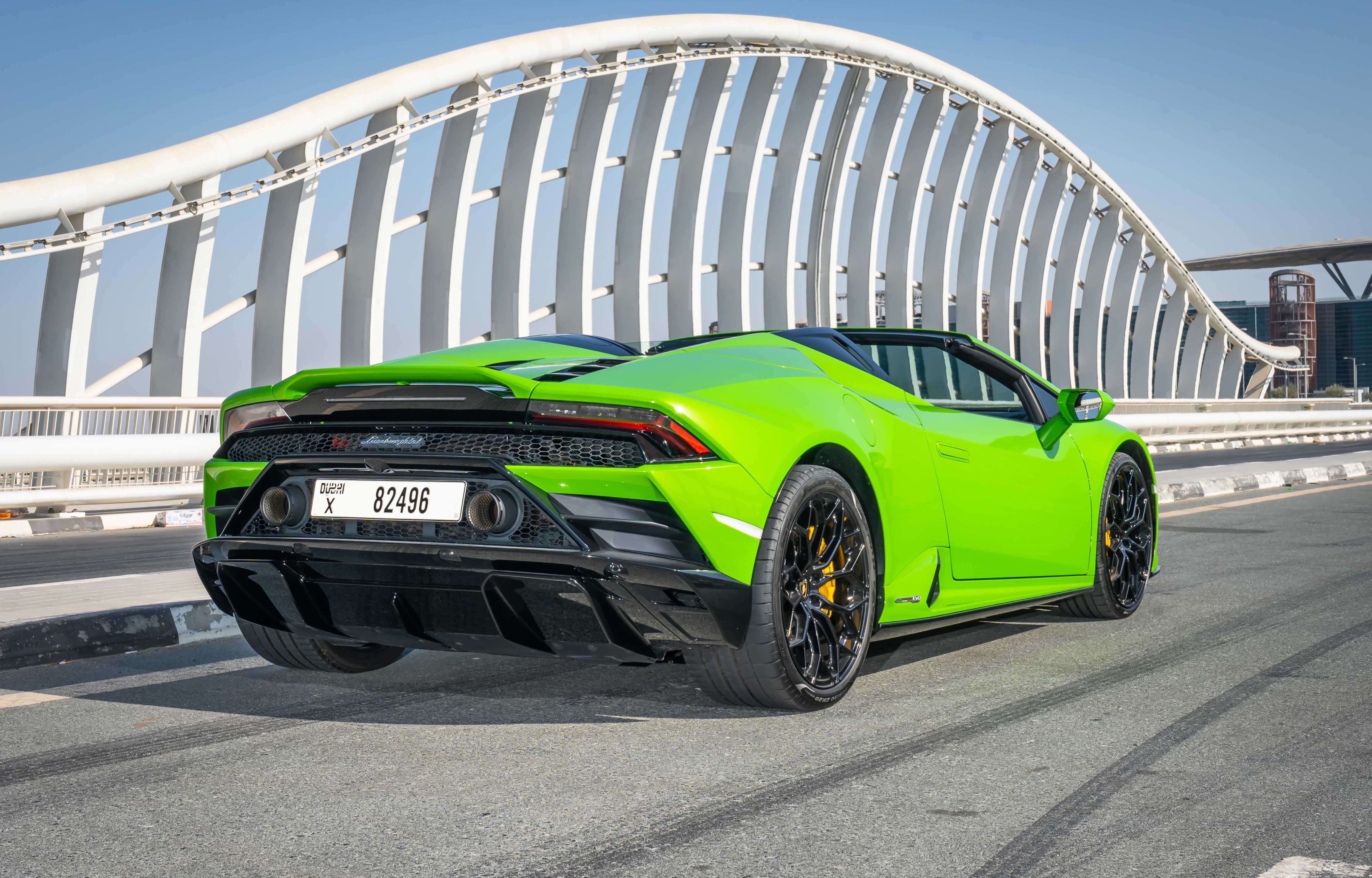 LAMBORGHINI HURACAN EVO SPYDER GREEN + BLACK WITH YELLOW » MARSEL ...